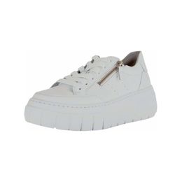 Gabor Damen Sneaker "Gabor Sneaker Nappaleder", Gr. 40, weiß, Nappaleder, Schuhe