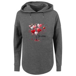 F4NT4STIC Damen Kapuzenpullover "Herzbaum Be Mine", grau, Gr. XL, Obermaterial: 100% Baumwolle, Pullover, Premium Qualit&auml;t