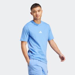 Herren T-Shirt "M SL SJ T", blau, Gr. S, adidas Sportswear, Obermaterial: 100% Baumwolle, Shirts