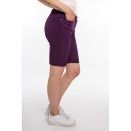 DEPROC Active Damen Bermudas "KENORA URBAN Short & kurze Hose", lila, Gr. 38, 97% Polyester; 3% Elastan, Hosen, In melierter Optik