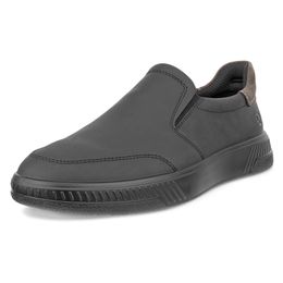 Ecco Herren Slipper "Ecco Move M", Gr. 45, schwarz, Nubukleder, Schuhe, Halbschuh, Freizeitschuh, Schlupfschuh mit Stretcheins&auml;tzen