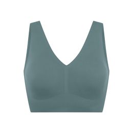 Schiesser Damen Bustier "Invisible Soft", Gr. 40mineral, Single Jersey, Obermaterial: 75% Polyamid, 25% Elasthan, BHs, Microfaser,