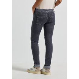 Street One Damen Comfort-fit-Jeans, grau, Gr. 27, unifarben, Jeans, 82% Baumwolle, 15% Polyester, 3% Elasthan, Jeans, in grauer Waschung