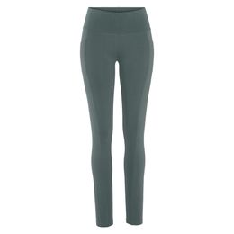 Vivance Damen Leggings, Gr. 36, gr&uuml;n, Single Jersey, Obermaterial: 95% Baumwolle, 5% Elasthan, unifarben, Basic, Hosen, mit zwei Handytaschen