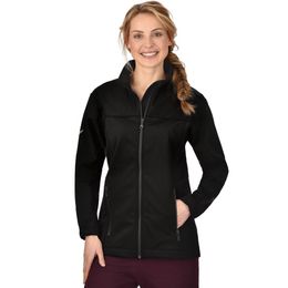 TRIGEMA Damen Softshelljacke "TRIGEMA Softshelljacke RV unisex", schwarz, Gr. XL, Stoff, 88% Polyamid, 12% Elastan, Jacken