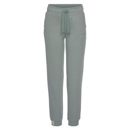 Lascana Damen Sweathose, Gr. 32, gr&uuml;n, Sweatware, Obermaterial: 100% Baumwolle, bestickt, unifarben, Hosen, aus organischer Baumwolle, Loungewear