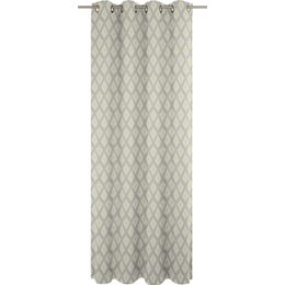 Vorhang Adam, B:145cm H:175cm, grau, Jacquard, Baumwolle (Bio-Baumwolle), Wohnzimmer, Gardinen, "Maroccan Shiraz Light", aus 100% Bio-Baumwolle