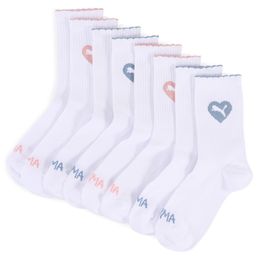 Puma Damen Socken "Crew Socken Mädchen (4er-Pack) Jugendliche", Gr. 34, weiß, 60% Baumwolle, 25% Polyester, 10% Polyamid, 4% Elasthan, 1% Metallic