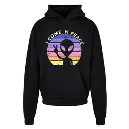 F4NT4STIC Herren Kapuzenpullover "Alien Peace Sunset", schwarz, Gr. M, Obermaterial: 100% Baumwolle, Pullover, Premium Qualität