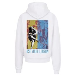 F4NT4STIC Herren Kapuzenpullover "Guns 'n' Roses Music Double Illusion", wei&szlig;, Gr. XS, Obermaterial: 100% Baumwolle, Pullover, Musik, Band, Logo
