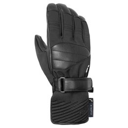 Reusch Damen Skihandschuhe "Modus R-TEX XT"schwarz, silberfarben, Gr. 10, unifarben, 60% Polyester, 20% Lederimitat, 10% Polyamid, 7% Ziegenleder, 3%