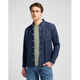Lee Herren Jeanshemd "Lee BUTTON DOWN", beige, Gr. M, Denim/Jeans, Obermaterial: 100% Baumwolle, Hemden