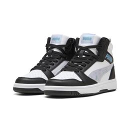 Puma M&auml;dchen Sneaker "REBOUND V6 MID SPACE BELLE JR", Gr. 38, wei&szlig;, Synthetik, Schuhe