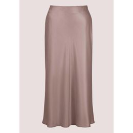 Madeleine Mode MADELEINE Damen Midirock "Midirock Midi Satinrock für elegante Anlässe"mauve, Gr. 46, Obermaterial: 100% Polyester PES., Röcke