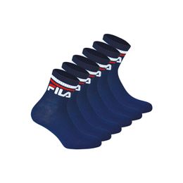 Fila Herren Kurzsocken "Socken 6er Pack", Gr. 43, blau, Obermaterial: 80% Baumwolle CO. 18% Polyester PES. 2% Elasthan EL., Socken