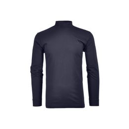 Ragman Herren Longsweatshirt "Longsleeve Langarm Basic Stehkragen Regular Fit", blau, Gr. L, Obermaterial: 100% Baumwolle CO., Sweatshirts