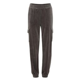 oxmo Damen Sweathose "Sweathose OXMitala", grau, Gr. L, unifarben, Obermaterial: 95% Polyester PES. 5% Elasthan EL., Hosen