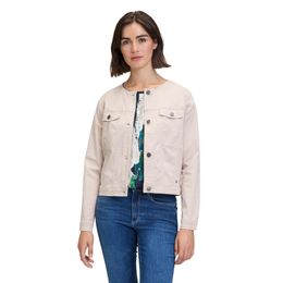 BETTY & CO BETTY & CO Damen Jackenblazer "Damen Jeansjacke langarm", beige, Gr. 46, Obermaterial: 49% Baumwolle, 47% Lyocell, 4% Elasthan., Blazer, Form