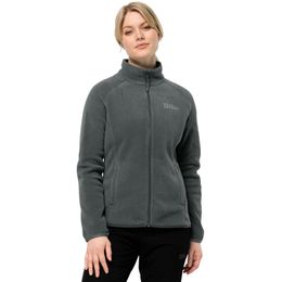 Jack Wolfskin Damen Fleecejacke "MOONRISE FZ W", grün, Gr. XL, Fleece, Obermaterial: 100% Polyester, Jacken, Atmungsaktiv, leicht, Übergangsjacke