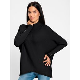 Heine Damen Strickpullover "Pullover", schwarz, Gr. 34, unifarben, 50% Viskose, 28% Polyester, 22% Polyamid, Pullover