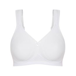 SuSa Damen B&uuml;gelloser BH "BH ohne B&uuml;gel Capri", Gr. 95, wei&szlig;, Stoff, Obermaterial: 75% Polyamid PA. 19% Elasthan EL. 6% Baumwolle CO., BHs