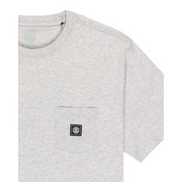 T-Shirt Element "Icon Label Pocket", Herren, Gr. L, mid grau heather, 100% Baumwolle, Shirts T-Shirt