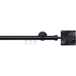 Gardinenstange Liedeco, L:200cm &Oslash;:2mm, schwarz, Eisen, Gardinenstangen, "Innenlaufgarnitur 20 mm Blues Johnny", Gardinenstange Komplett