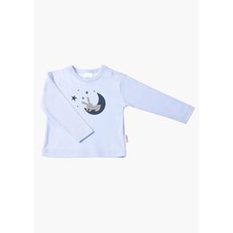 Liliput M&auml;dchen Langarmshirt "Mond mit Hase", blau, Gr. 62, bedruckt, 100% Baumwolle, Shirts, mit Druckkn&ouml;pfen auf der Schulter