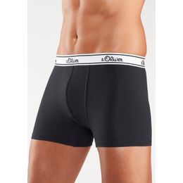 s.Oliver Herren Boxer "Boxershorts für Herren", Gr. S, schwarz, Jersey, Obermaterial: 92% Baumwolle, 8% Elasthan (LYCRA), unifarben, Unterhosen, mit