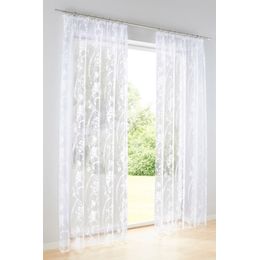 Gardine HEINE HOME, B:140cm H:225cm, wei&szlig;, Polyester, Viskose, Gardinen