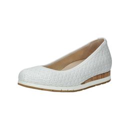 Gabor COMFORT Damen Ballerina "Gabor Comfort Ballerinas Leder", Gr. 38, wei&szlig;, Leder, Schuhe