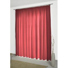 Vorhang WIRTH, B:135cm H:145cm, rot, Jacquard, Polyacryl, Polyester, Wohnzimmer, Gardinen, "NEUFAHRN"