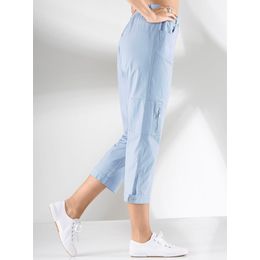 Casual Looks Damen Stretch-Hose, blau, Gr. 40, unifarben, 98% Baumwolle, 2% Elasthan, Hosen