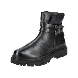 Bagatt Damen Bikerboots "Bagatt Stiefelette Nappaleder", Gr. 39, schwarz, Nappaleder, Schuhe