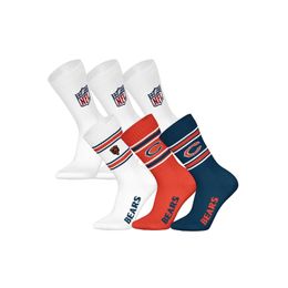 NFL Herren Kurzsocken "Socken NFL 6Pack Crew Socks 6er Pack", Gr. 39chicago bears 2, wei&szlig;, Obermaterial: 58% Baumwolle CO. 39% Polyester PES. 3%