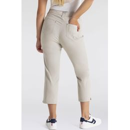 KjBRAND Damen Caprihose "Betty 7/8", beige, Gr. 54, Web, Obermaterial: 60% Baumwolle, 37% Polyamid, 3% Elasthan, Hosen, Sommerhose