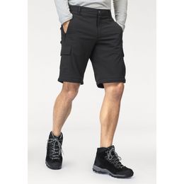 Polarino Herren Trekkinghose, schwarz, Gr. 62, unifarben, Obermaterial: 92% Polyamid, 8% Elasthan, Hosen, Bein abzippbar