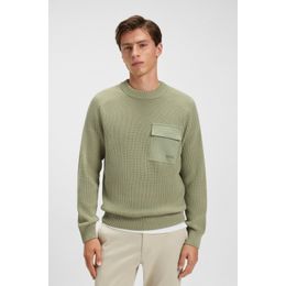 BOSS Orange Herren Strickpullover "Kalamaro", gr&uuml;n, Gr. XXXL, unifarben, Strick, Obermaterial: 100% Baumwolle, Pullover, mit Brusttasche