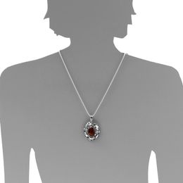 OSTSEE-SCHMUCK Damen Kette mit Anh&auml;nger "OSTSEE-SCHMUCK Kette mit Anh&auml;nger Fischland 56x35 mm", 45cm, Silber 925 (Sterlingsilber), L: 45, silber,
