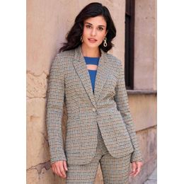 Alba Moda Damen Jackenblazer "Blazer Blazer"beige, gemustert, Gr. 48, Obermaterial: 75% Viskose CV. 19% Polyacryl PAN. 3% Elasthan EL. 3% Polyamid