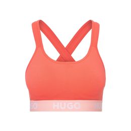 HUGO UNDERWEAR Damen Bralette-BH "BRALETTE PADDED SPOR", Gr. M, rot, Jersey, Obermaterial: 93% Baumwolle, 7% Elasthan, BHs, mit HUGO Logo auf dem Bund
