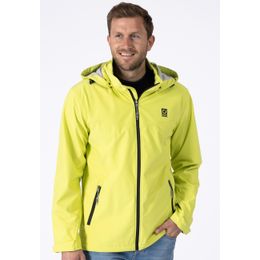LPO Herren Softshelljacke "Softshelljacke Melvin", grün, Sportlich, Gr. XXL, 96% Polyester; 4% Elasthan, Jacken, abnehmbare, verstellbare Kapuze