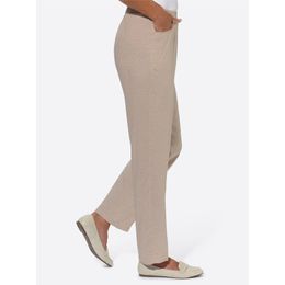 Classic Basics Damen Schlupfhose, beige, Gr. 19, gemustert, mehrfarbig, 100% Viskose, Hosen