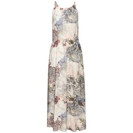 Buffalo Damen Maxikleid, rosa, Gr. 44, bedruckt, Web, Obermaterial: 100% Viskose, Kleider, mit Alloverprint, leichtes Sommerkleid, flie&szlig;endes