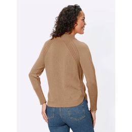 Casual Looks Damen Strickpullover "Pullover", braun, Gr. 40, unifarben, 50% Baumwolle, 50% Polyacryl, Pullover