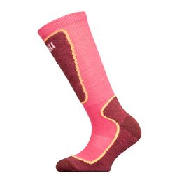UphillSport Damen Socken "VALTA JR", Gr. 34, pink, 60% Wolle, 20% Polyamid, 18% Polypropylen, 2% Elasthan, mehrfarbig, Socken, mit 4-Lagen-Struktur