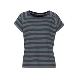 ELBSAND Damen T-Shirt "Calisa", blau, Gr. S, gestreift, Jersey, Obermaterial: 50% Baumwolle, 50% Polyester, Shirts, mit Streifenmuster, sportliches