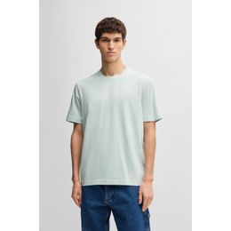 BOSS Orange Herren T-Shirt "TChup", blau, Gr. M, unifarben, Single Jersey, Obermaterial: 96% Baumwolle, 4% Elasthan, Shirts, mit Rundhalsausschnitt
