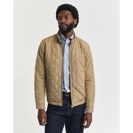 Gant Herren Steppjacke "QUILTED WINDCHEATER", beige, Gr. 5XL, Web, Obermaterial: 100% Polyester, Jacken, mit Rautensteppung