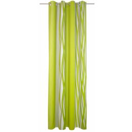 Vorhang WIRTH, B:145cm H:150cm, gr&uuml;n, Polyester, Wohnzimmer, Gardinen, "Brooklyn"